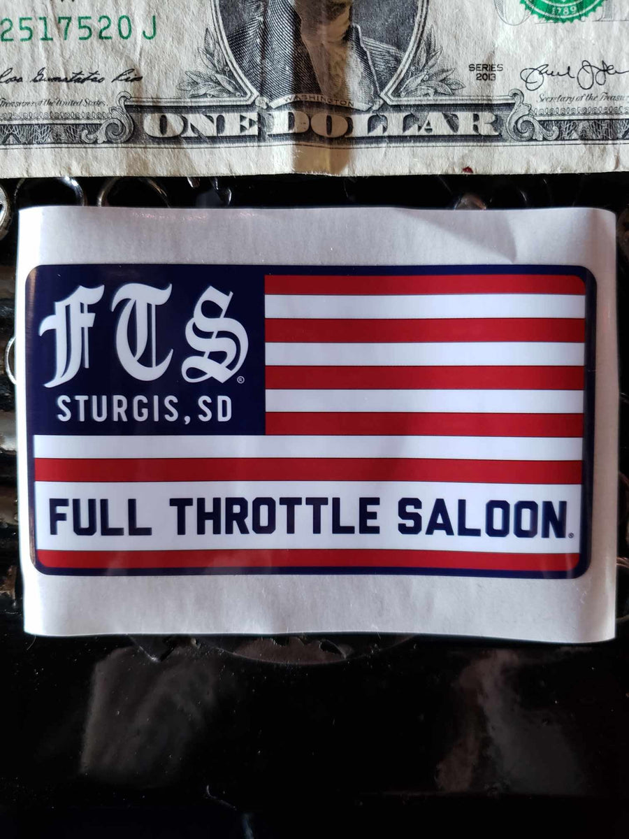 Sticker 10 - Full Throttle red, white, and blue flag sticker – Full ...