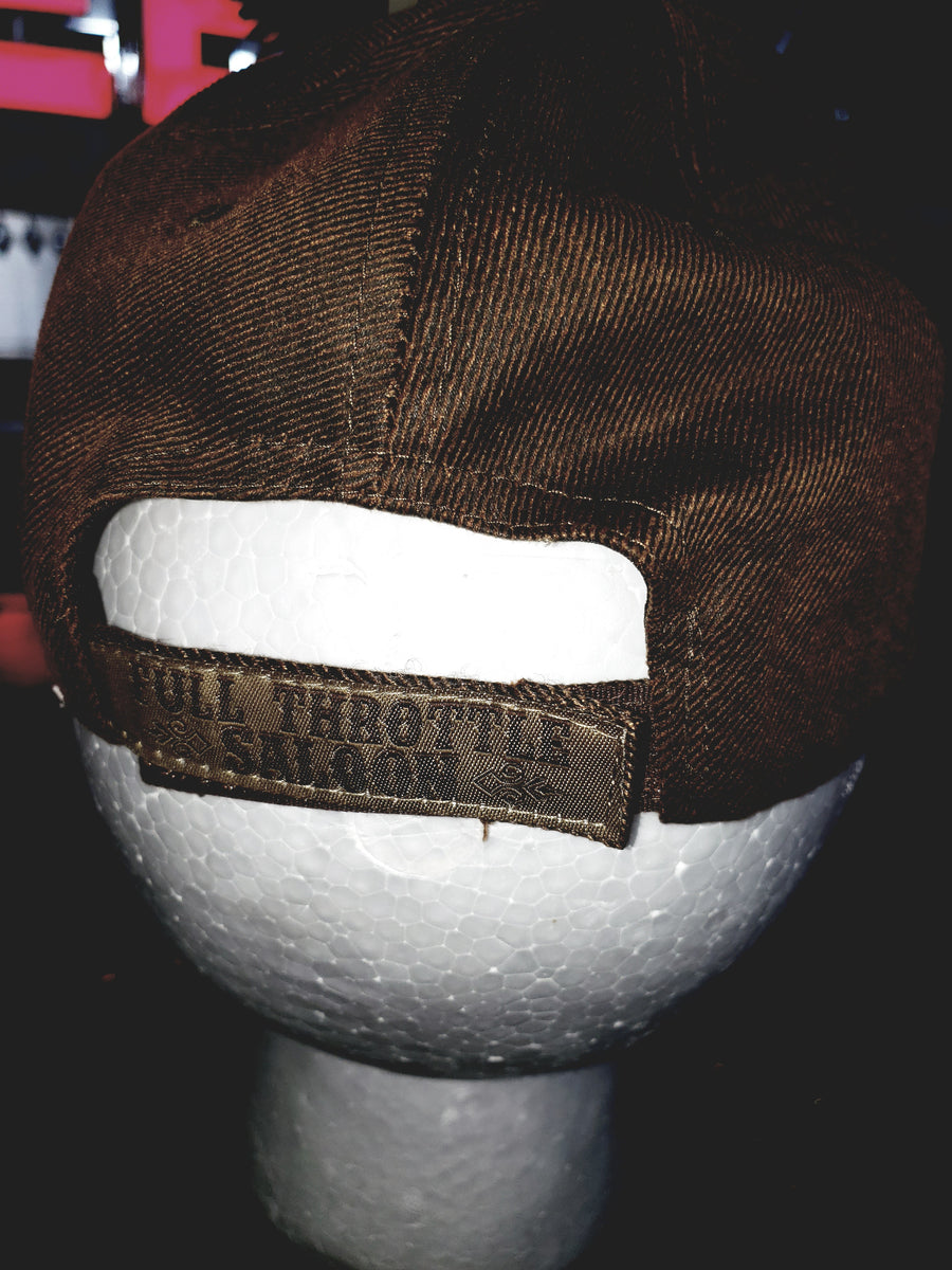 Cap - FTS brown "sealskin" velcro back cap – Full Throttle Saloon