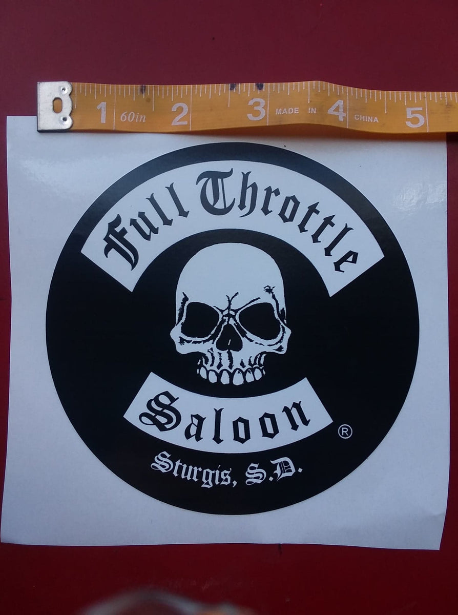 Sticker 03 - Full Throttle classic logo large sticker - black with whi ...
